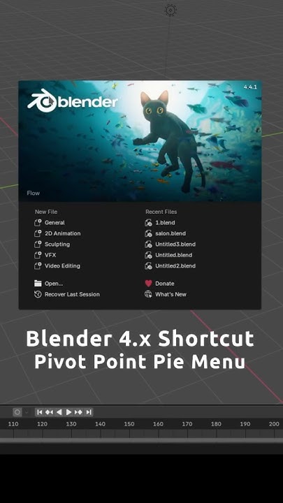 Blender 4.x Shortcut Pivot Point Menu - YouTube