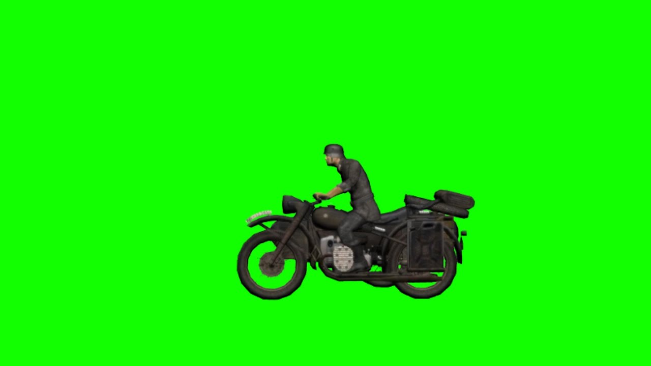 German motor bike BMW R71 K sidecar move, green screen - YouTube