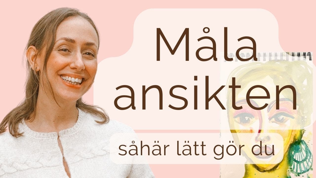 Hur du målar ansikten med akvarell. Enkla steg för steg. Akvarell för ...