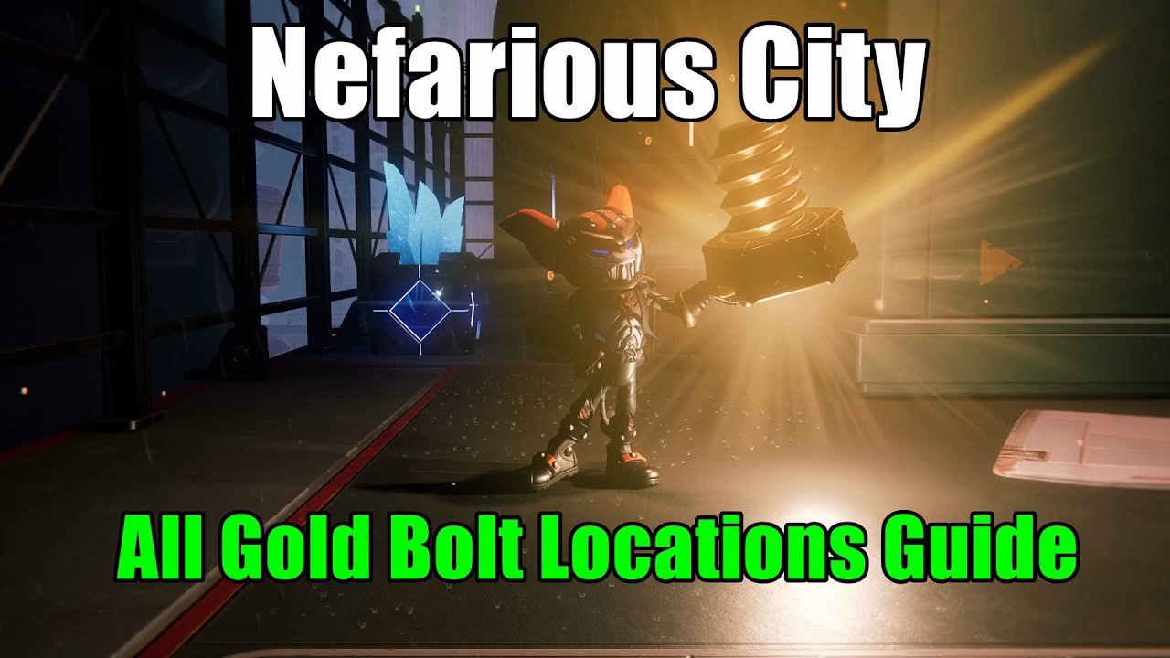 Ratchet & Clank : Rift Apart Nefarious City - Corson V All Gold Bolt ...