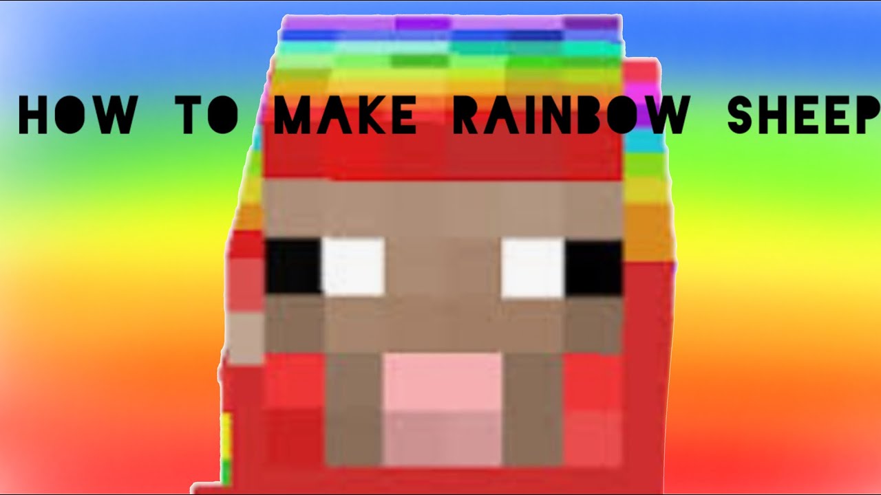 ︎How to make rainbow sheep in minecraft - YouTube
