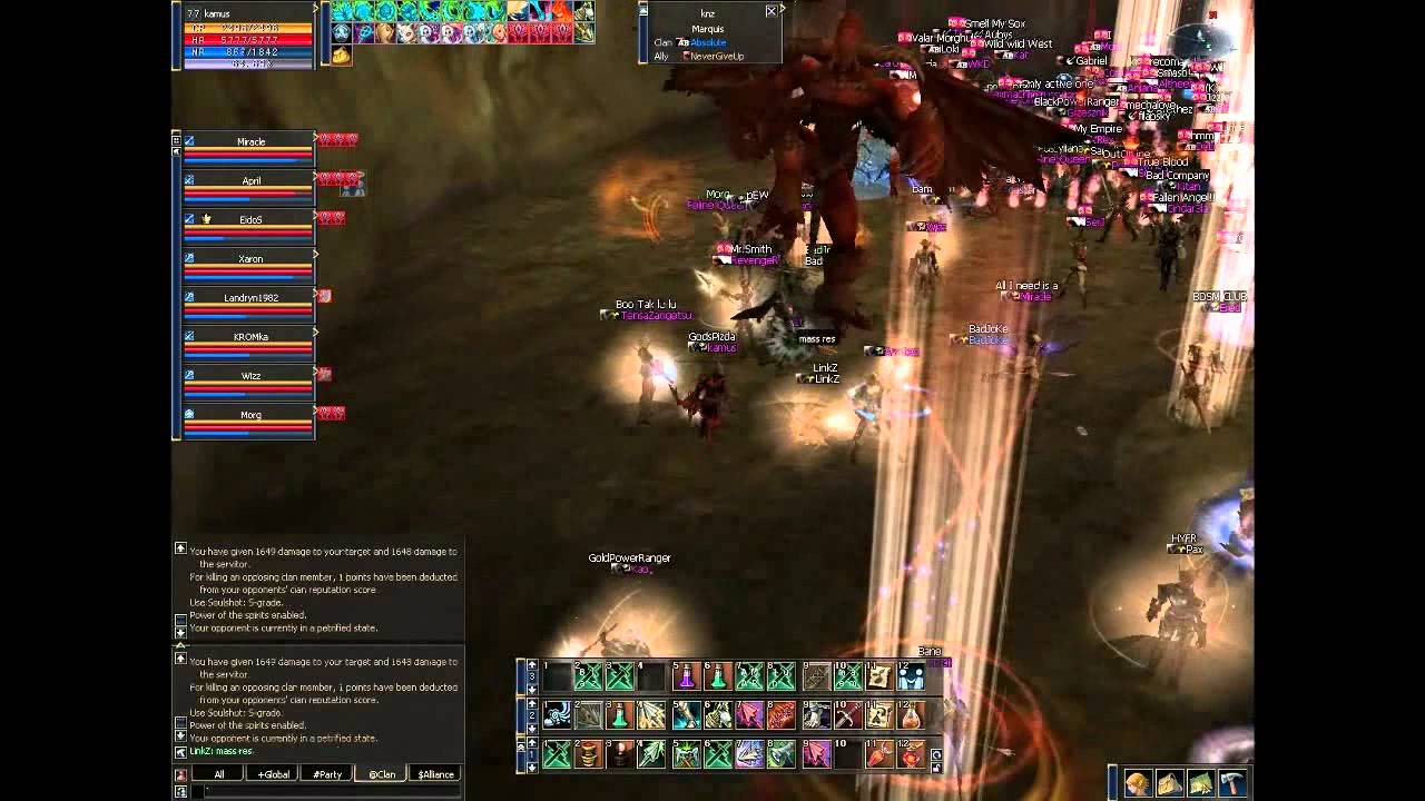 Lineage 2 Dex - Nostalgia - Clan Gods of Darkness - PvP Antharas By ...