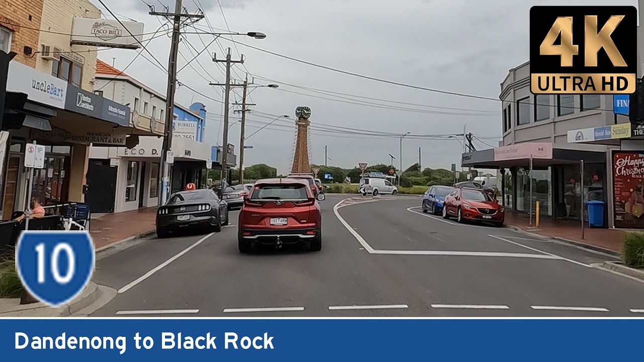[AUS] State Route 10: DANDENONG to BLACK ROCK (Real-Time Drive) - YouTube