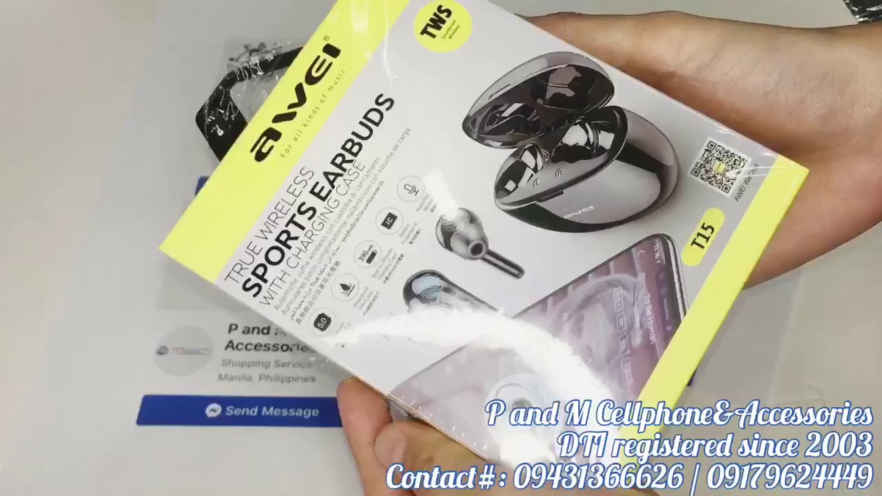 ORIGINAL AWEI BLUETOOTH EARBUDS | T15 | #GREENHILLS - YouTube