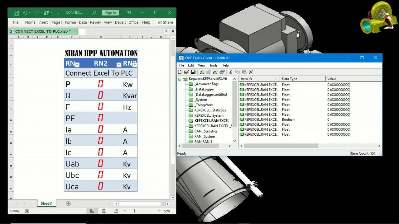 Connecting Excel,Scada to Omron PLC with KepServerEx - YouTube
