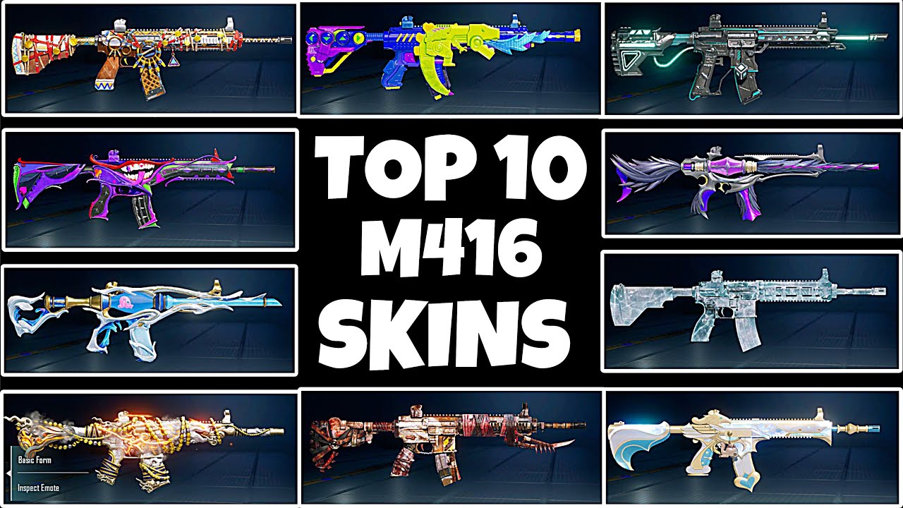 M416 - TOP 10 Skins - PUBG MOBILE - YouTube