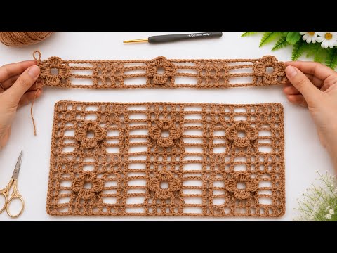 You Won't Believe How Beautiful This Crochet Flower Strip Grows! 🌸