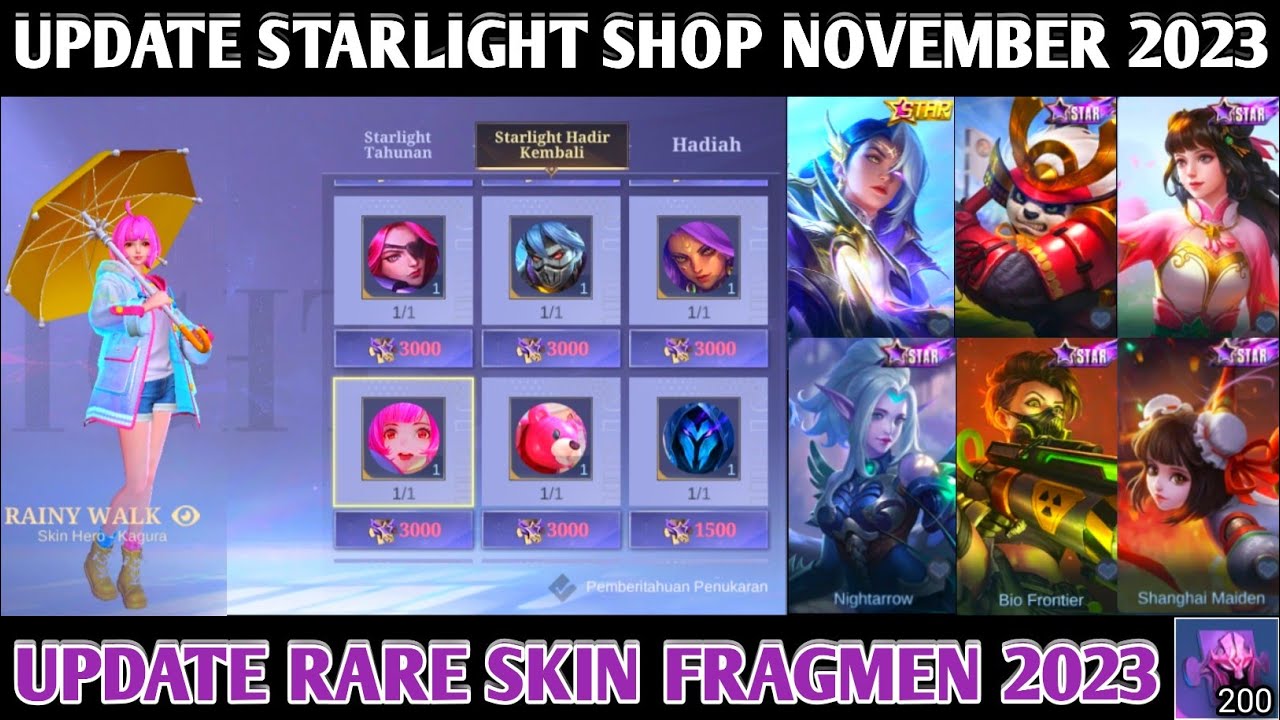 BOCORAN UPDATE TERBARU STARLIGHT SHOP BULAN NOVEMBER 2023 DAN UPDATE ...
