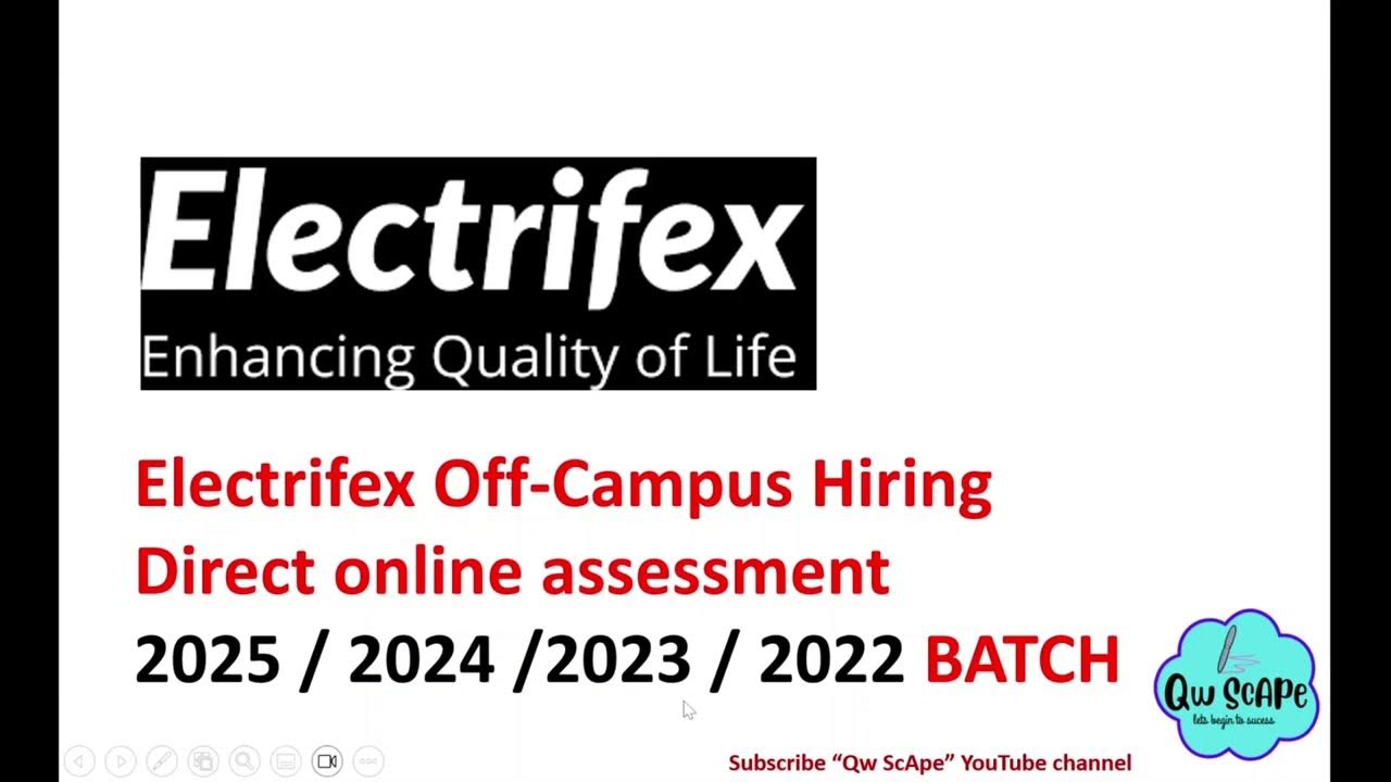 Electrifex hiring for 2025/2024/2023/2022 batch | #freshersjobs #offcampusjobs #btechjobs - YouTube