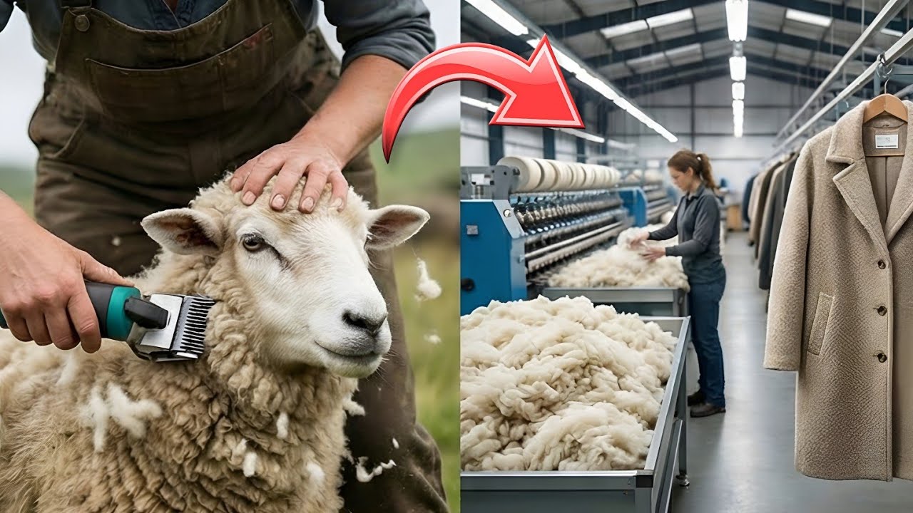 Inside the Wool Factory: How Sheep Wool Becomes Stylish Clothing! 🐑👕 ...