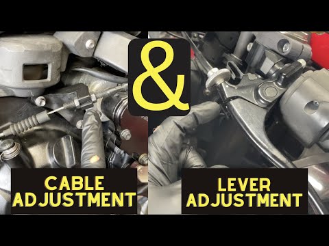 How To Adjust Clutch cable & Clutch Lever - YouTube