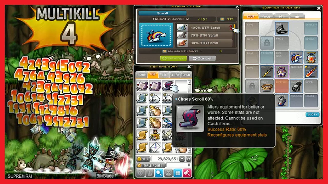 Biki's Nostalgic Maplestory Fun - Upgrading Equipment Using Chaos ...