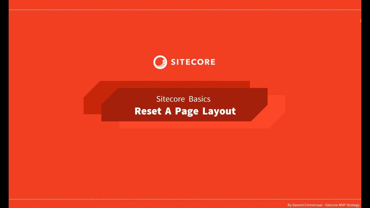 17 - Sitecore Basics Series - Reset a page layout - YouTube