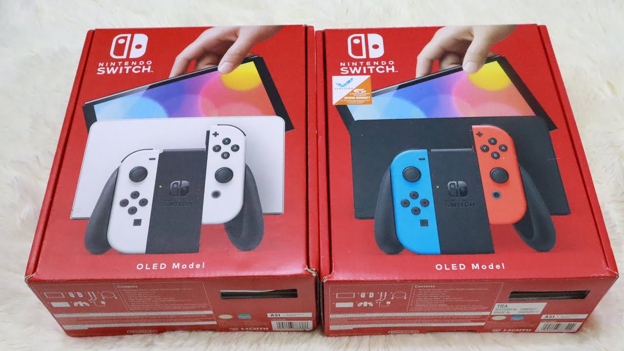 Nintendo Switch OLED colour comparison - YouTube