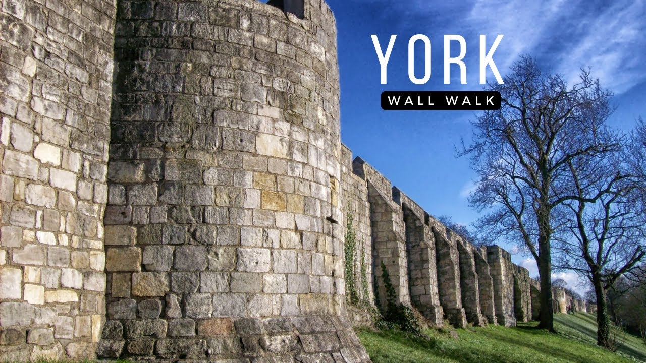 York England Medieval Wall 4K walking tour - YouTube