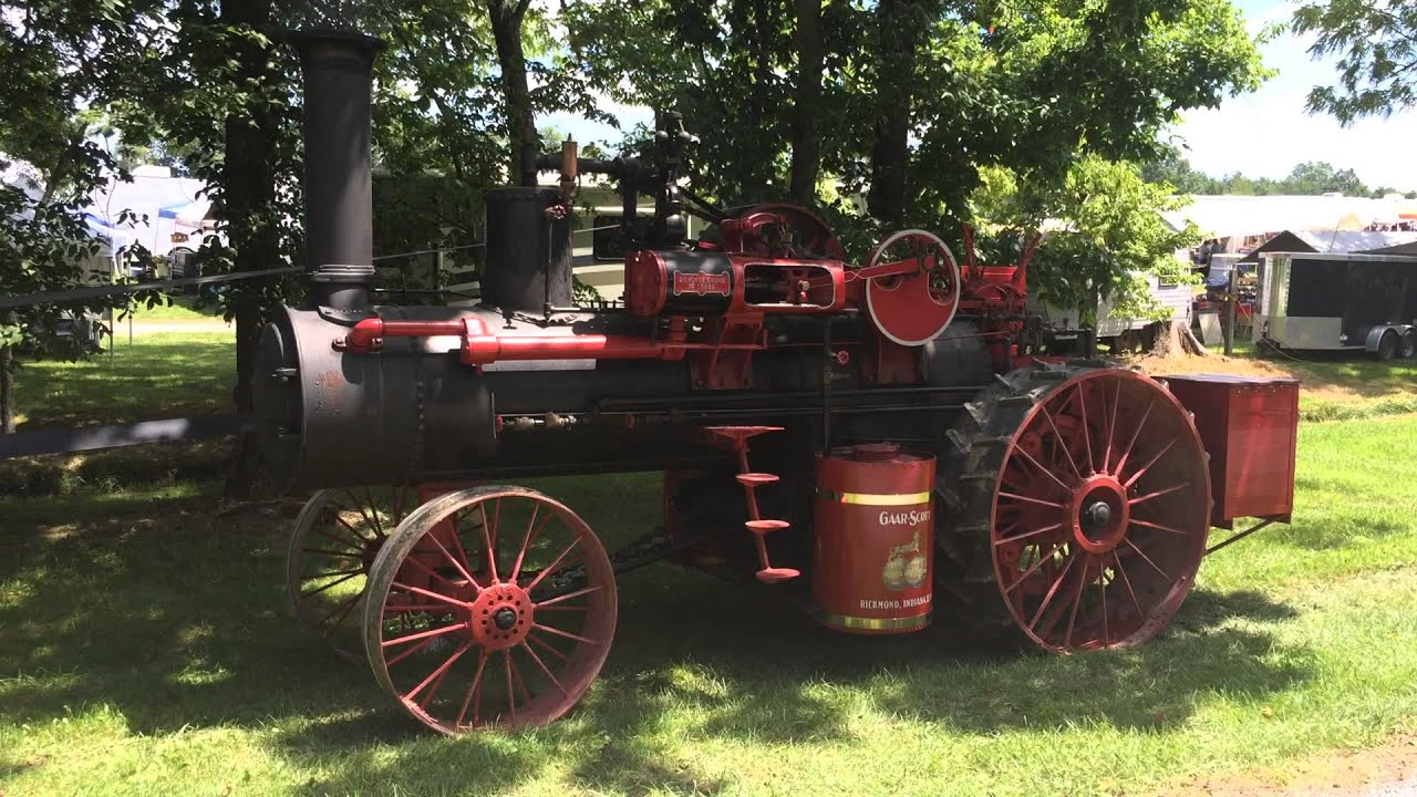 Gaar Scott 20 H.P. steam engine threshing - YouTube