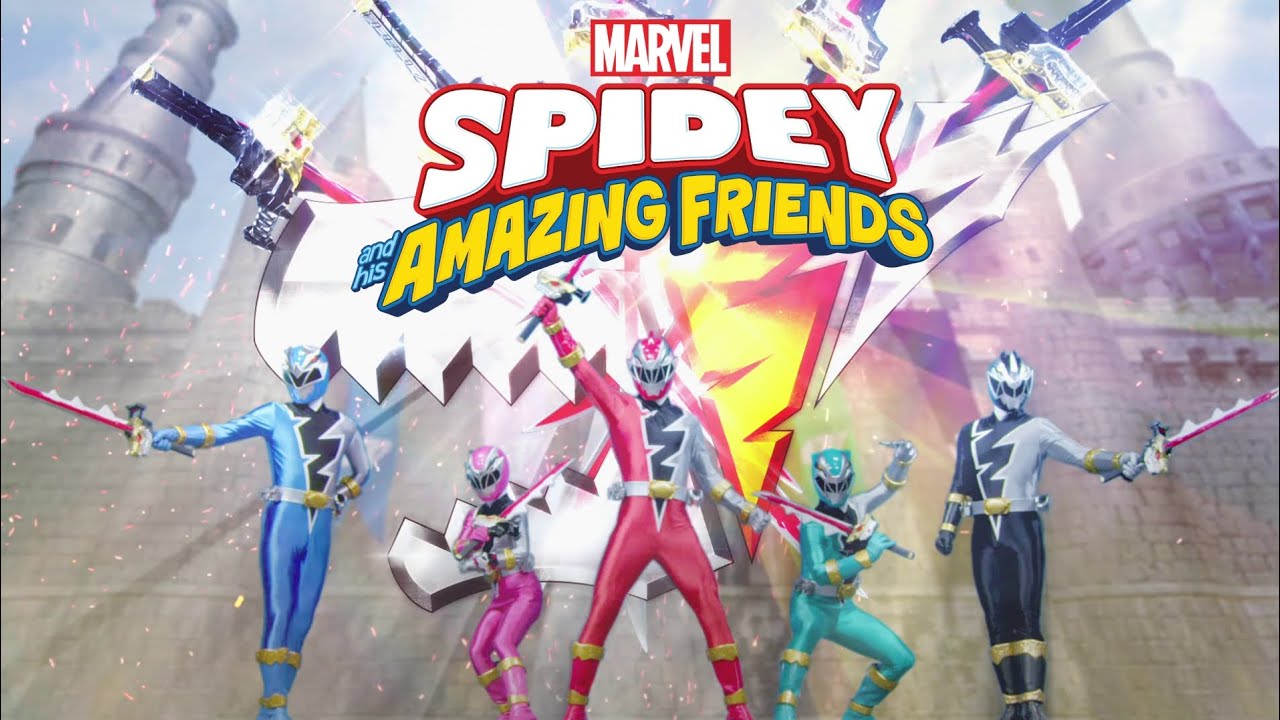 transformación de Power Rangers dino fury con la canción de spidey y ...