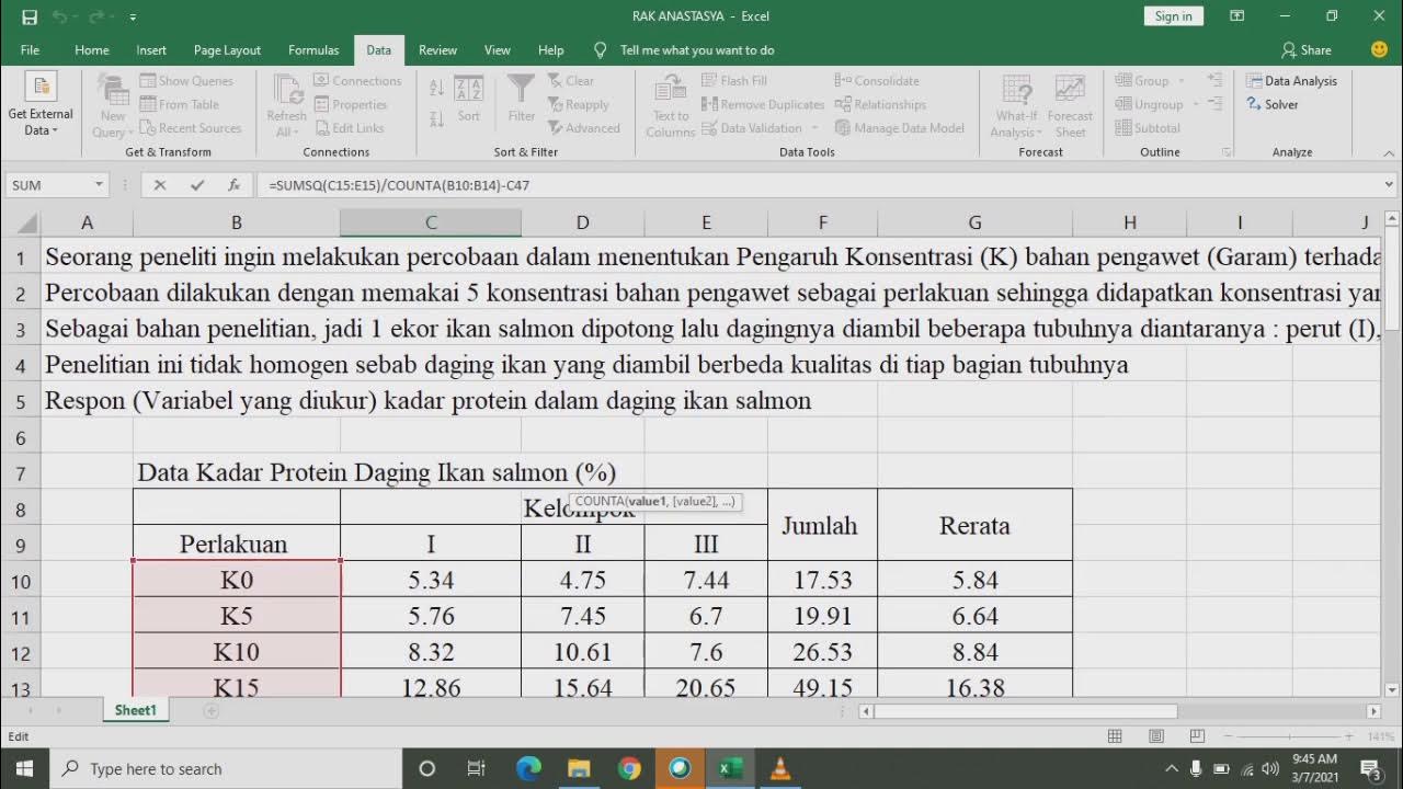 Rancangan Acak Kelompok (RAK) dan Uji Perbandingan Berganda BNT, BNJ, Duncan Menggunakan Ms ...