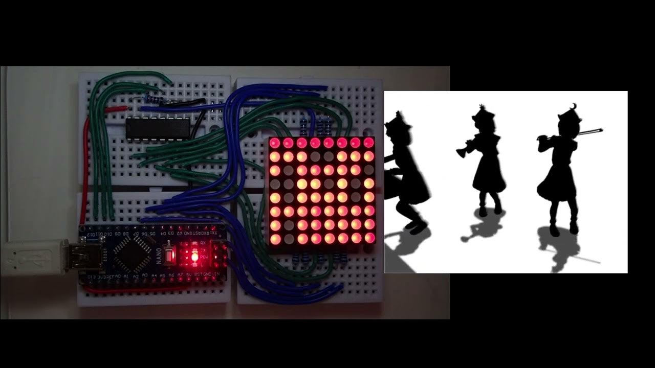 bad apple but it's a 8x8 led matrix - YouTube