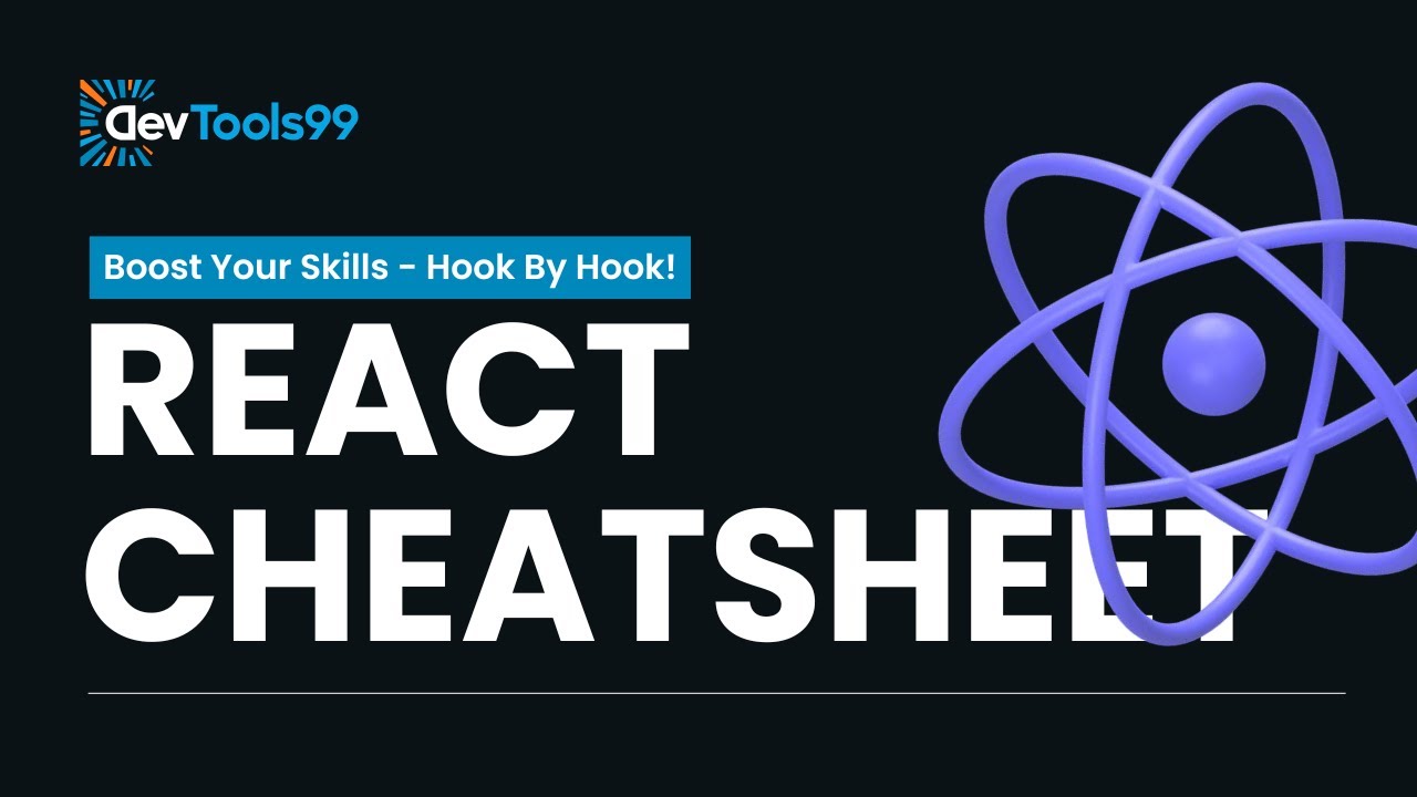 React Hooks Cheatsheet Boost Your React Skills Devtools99 React Javascript Youtube 8212