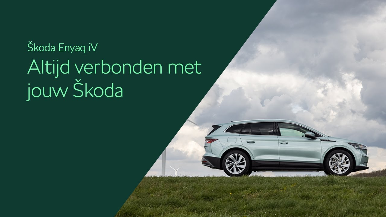 Škoda Enyaq iV - Hoe werkt Škoda Connect? - YouTube