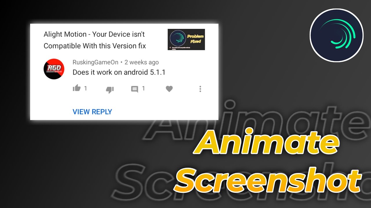 How to Animate Screenshot on Alight Motion - Like a Pro - YouTube
