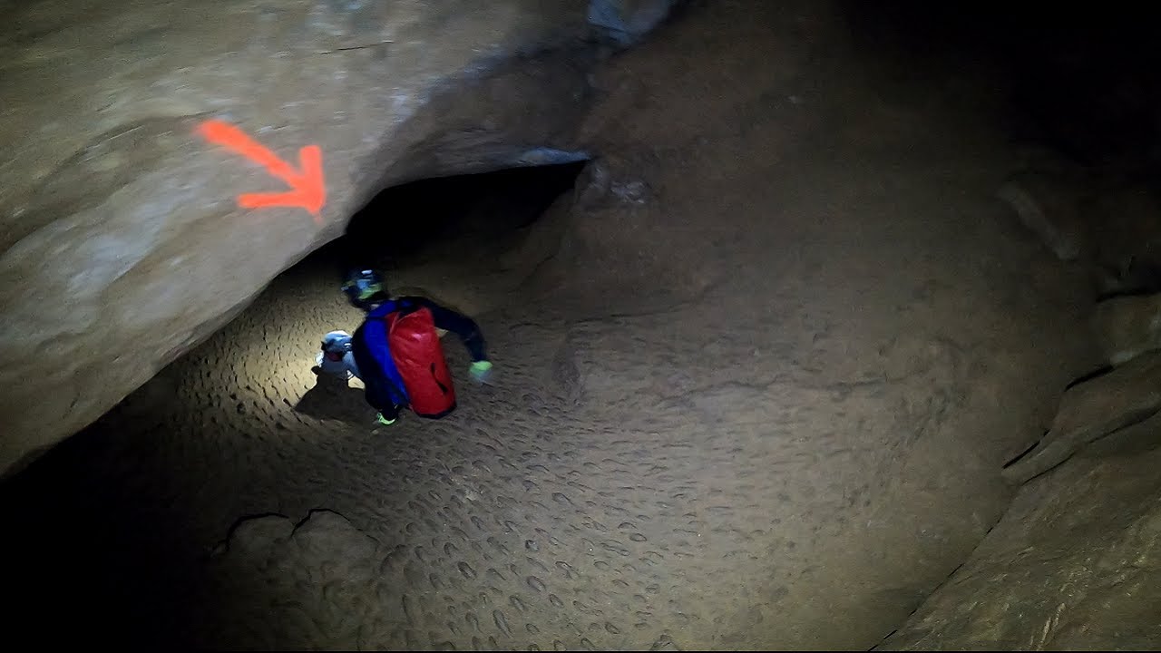 Pulverizer Squeeze In Pettyjohn Cave - YouTube