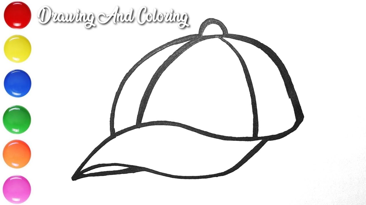 Cara menggambar Topi yang mudah Dan mewarnai untuk anak - YouTube