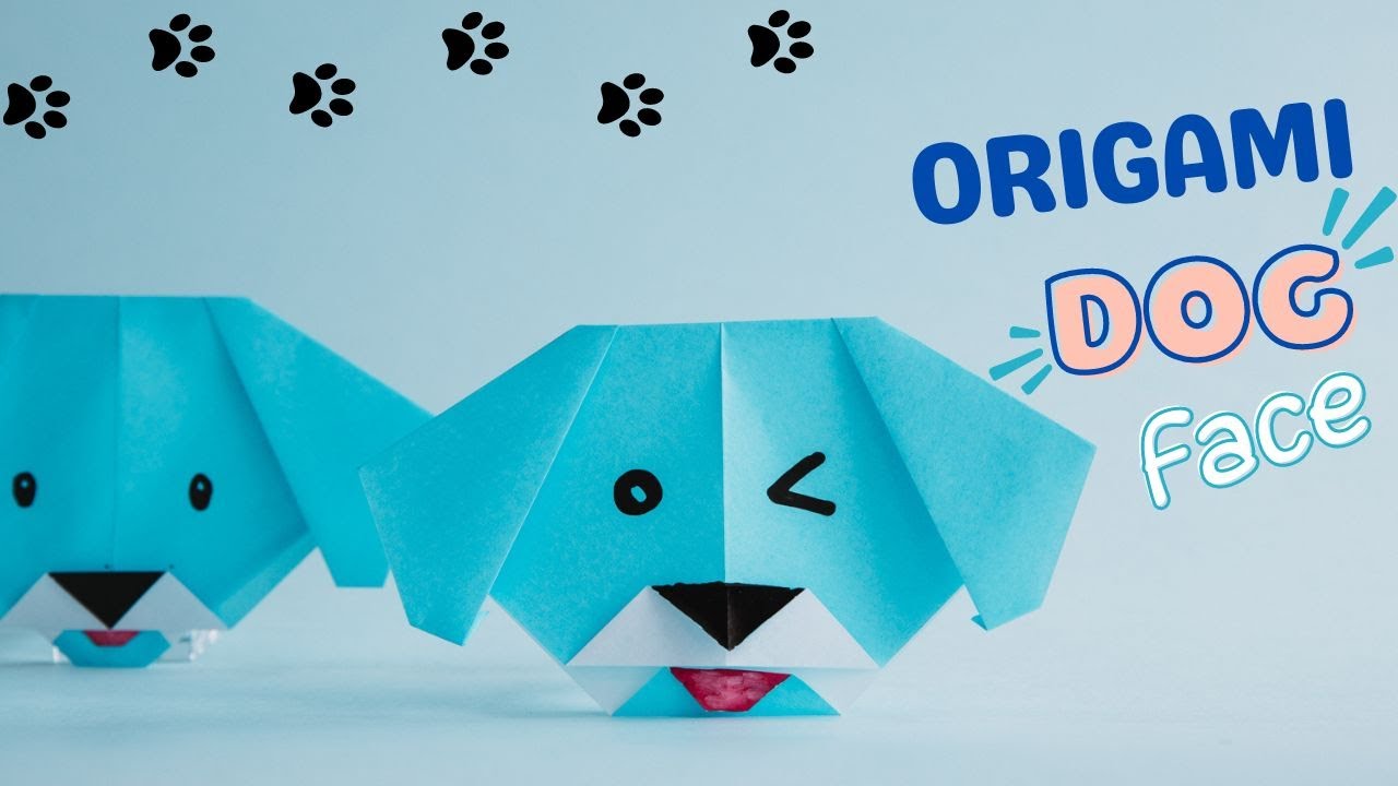 How to Make an Easy Origami Dog Face - YouTube