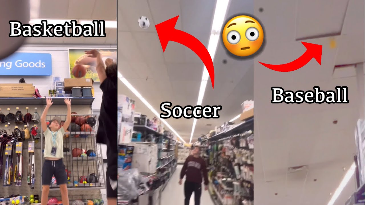 We played sports in Walmart! (Baseball was crazy) - YouTube