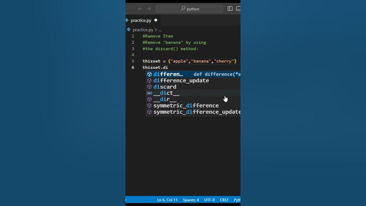 Remove Item Python Pythonprogramming Coding Pythoncoding Code Programming Technology