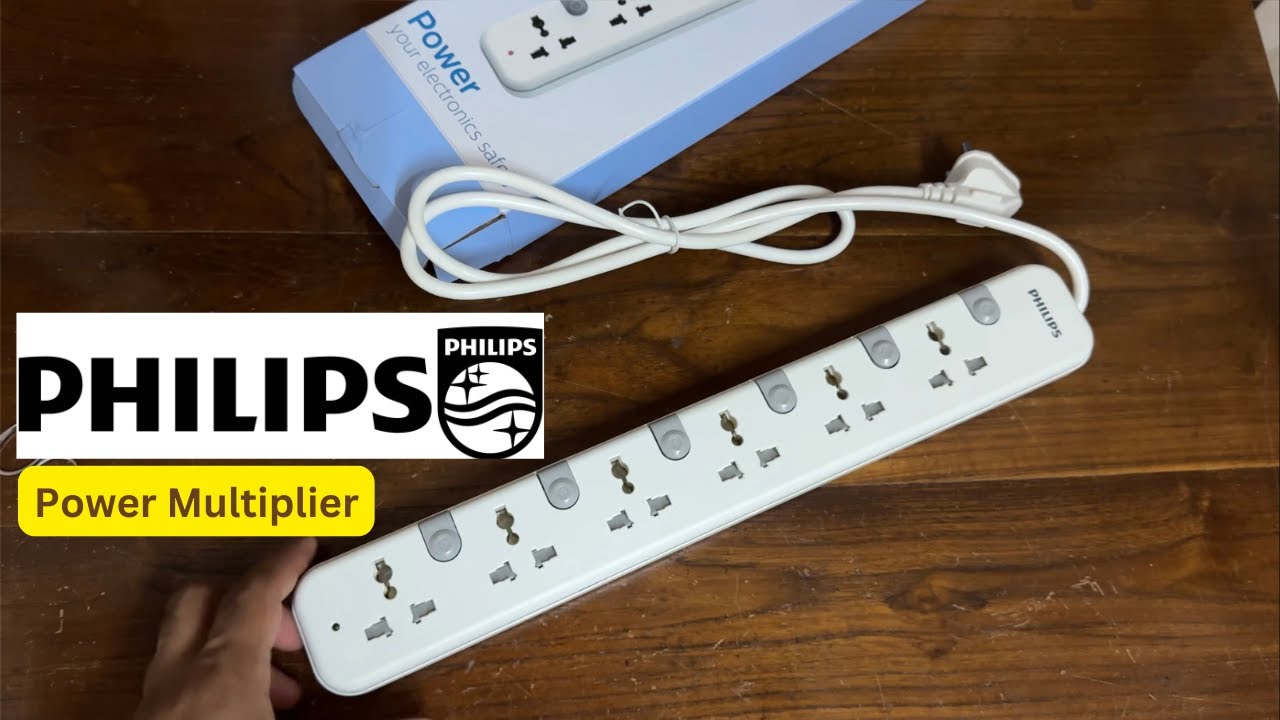 Philips 6-Plug Extension Board with Individual Switches - YouTube