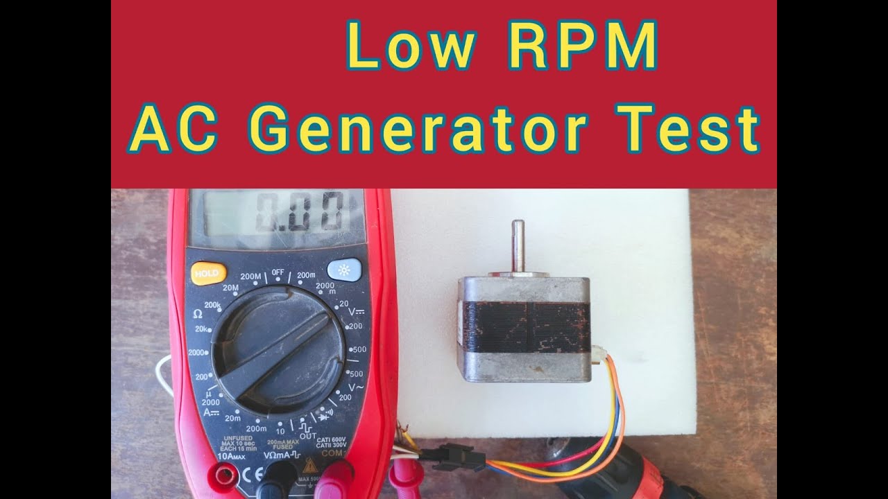 Steper Motor as a Low RPM AC Generator - YouTube