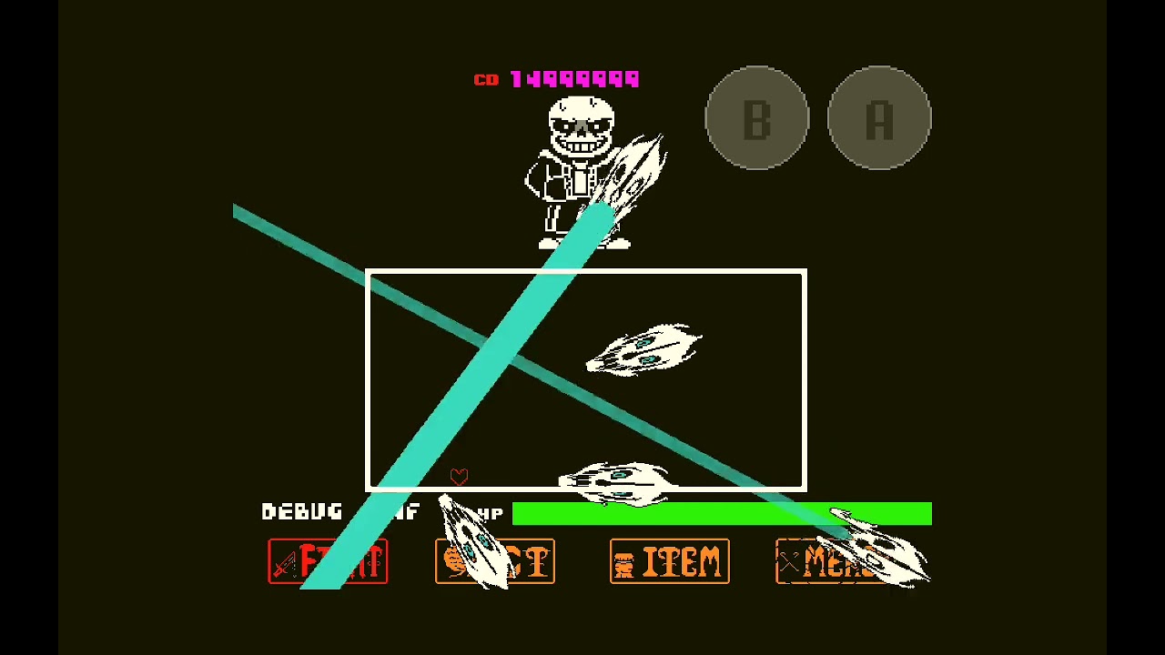 sans fight hard mode ( debug ) - YouTube