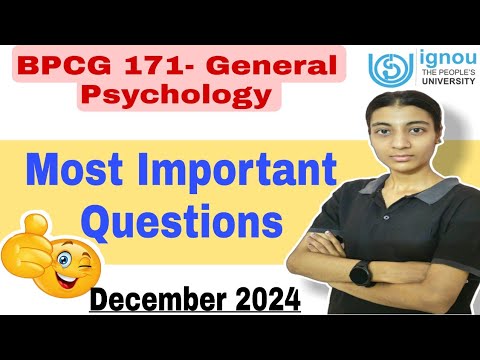 BPCG 171| [ Most Important Questions]| Ignou classes by Nisha| IGNOU ...