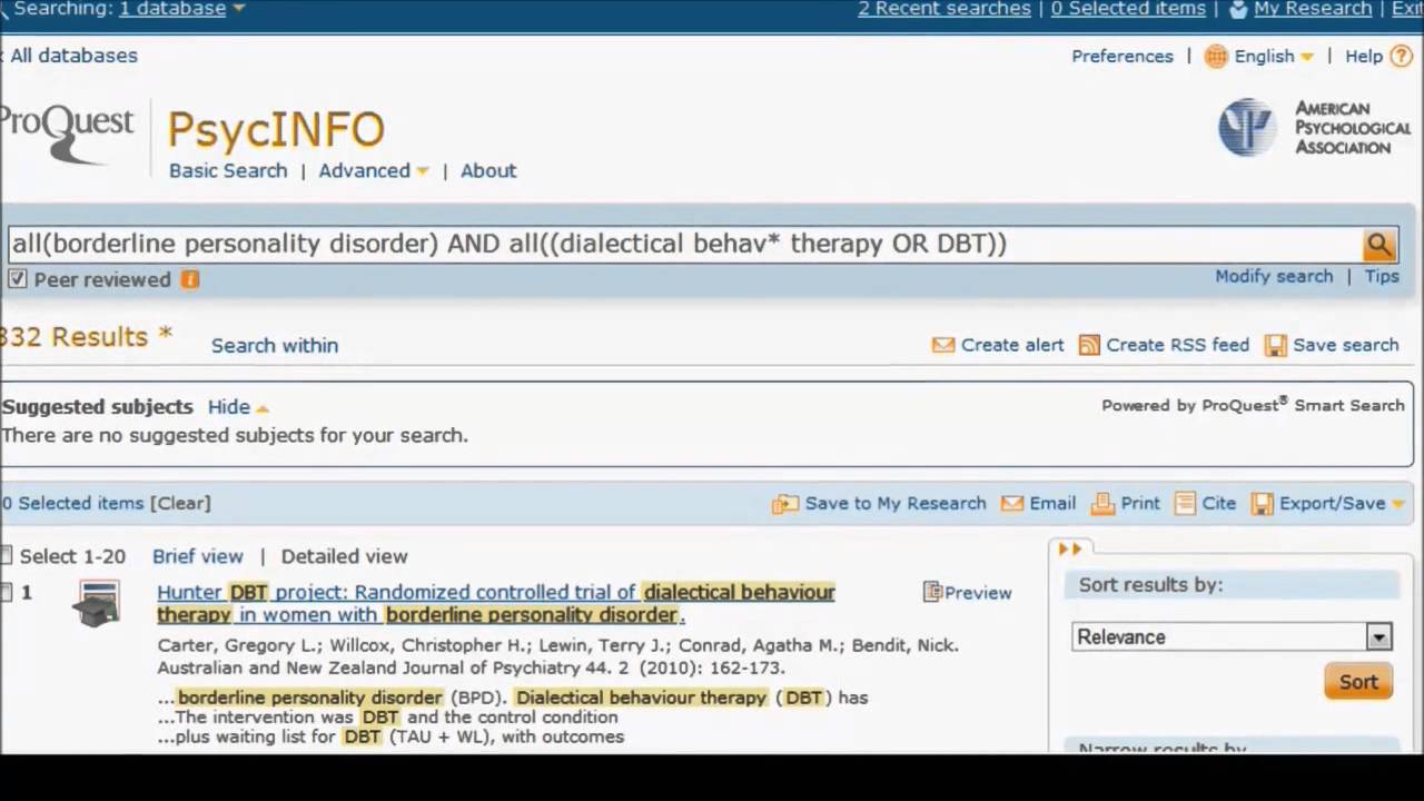 Introduction to PsycINFO - YouTube
