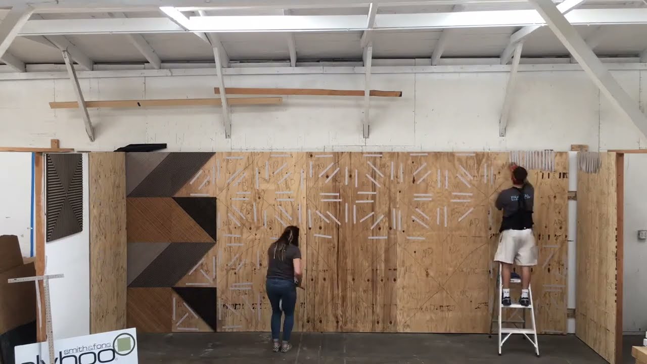 Fractal Wall - time lapse install - YouTube