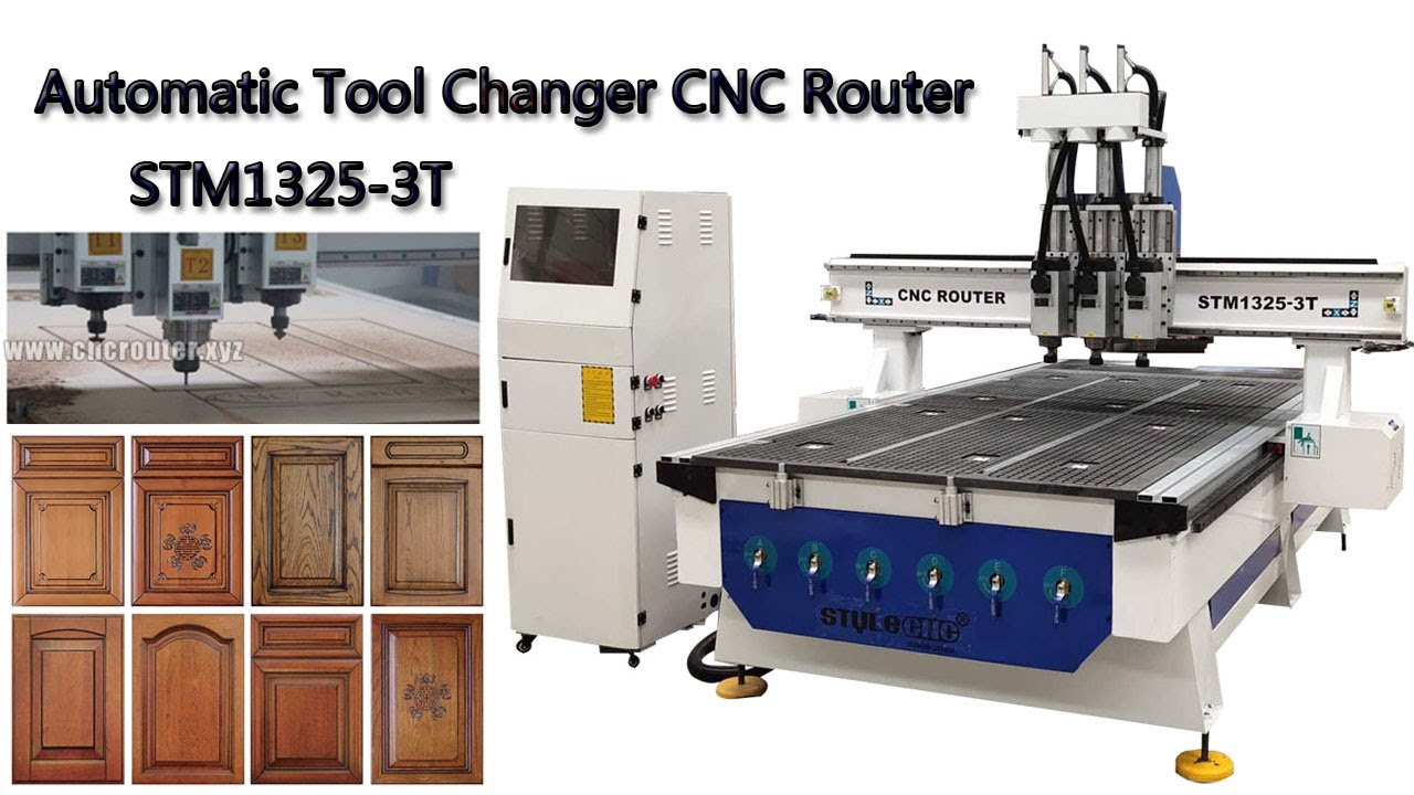 STYLECNC Automatic tool changer CNC wood router for craving - YouTube