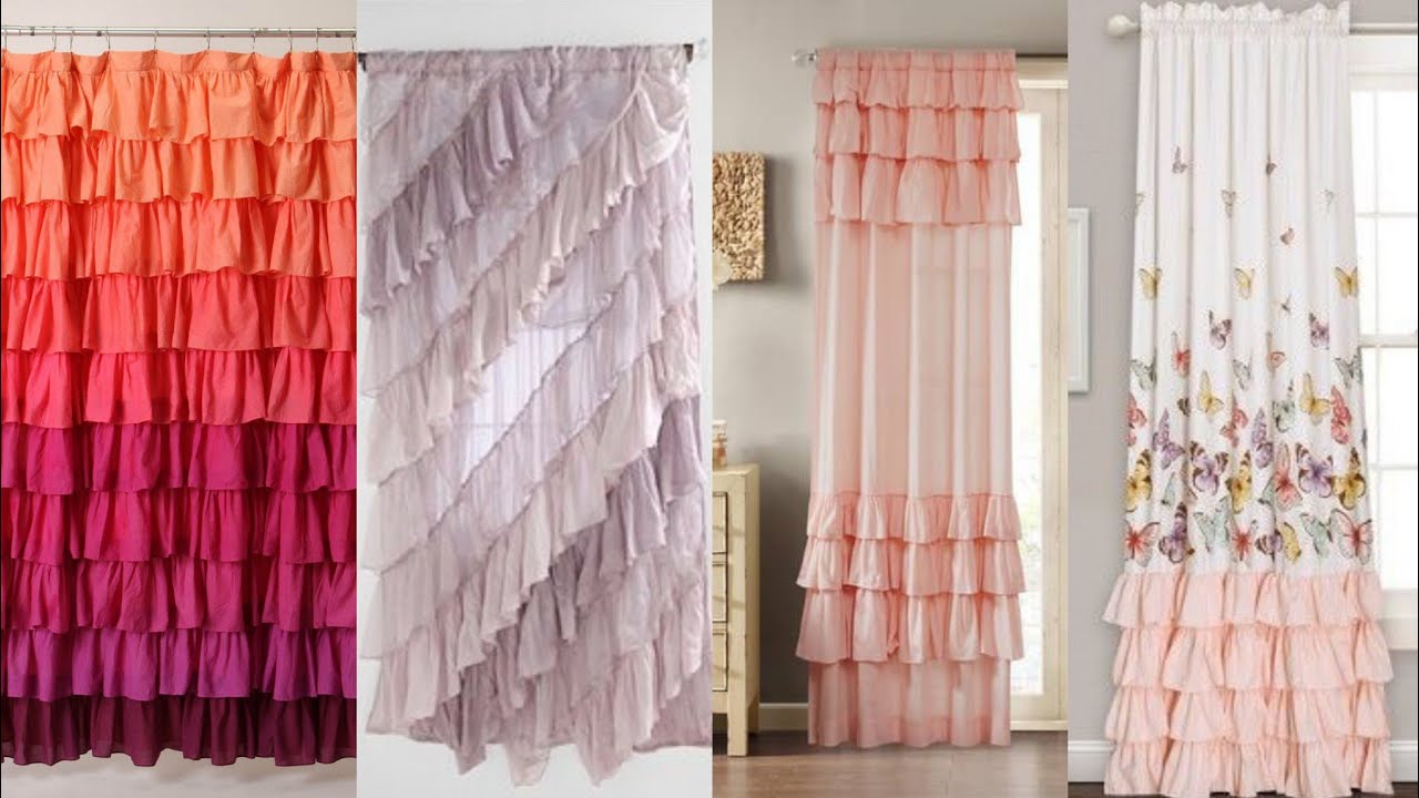 Most beautiful,stylish,lovely and elegant frill curtains - YouTube