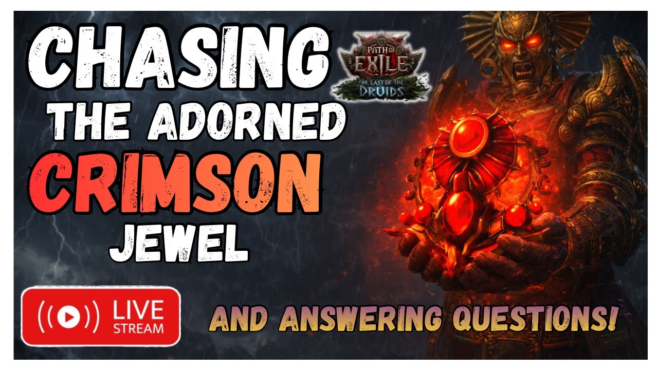 🔴LIVE | POE 2 | Adorned Crimson Jewel 6000 divine Drop! Can We Hit ...