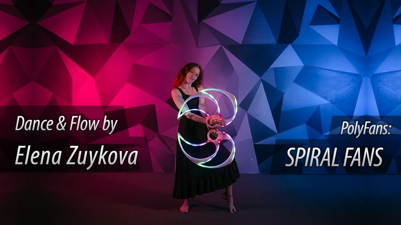 PolyFans / LED Spiral Fans / Flow Session & Demonstrartion - YouTube
