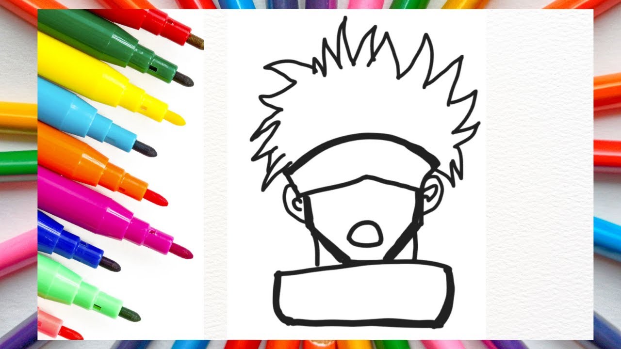 How to Draw Gojo Satoru 🌀 | Simple Gojo Drawing Step by Step | Easy ...