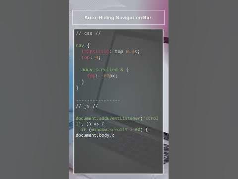 CSS JS - How to hide navbar when user scrolls down #css #navbar #fade #scroll #javascript - YouTube
