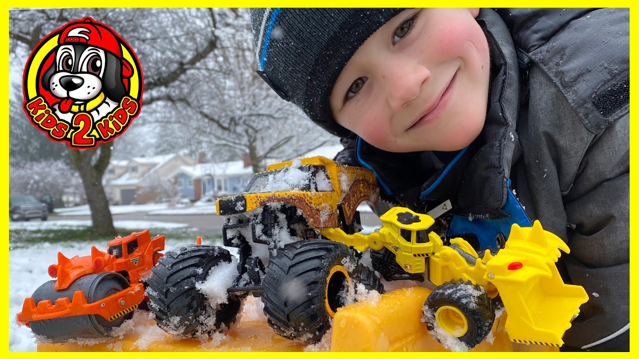 Monster Jam Toys - Dirt Squad Construction Trucks for Kids 2 the Rescue ...