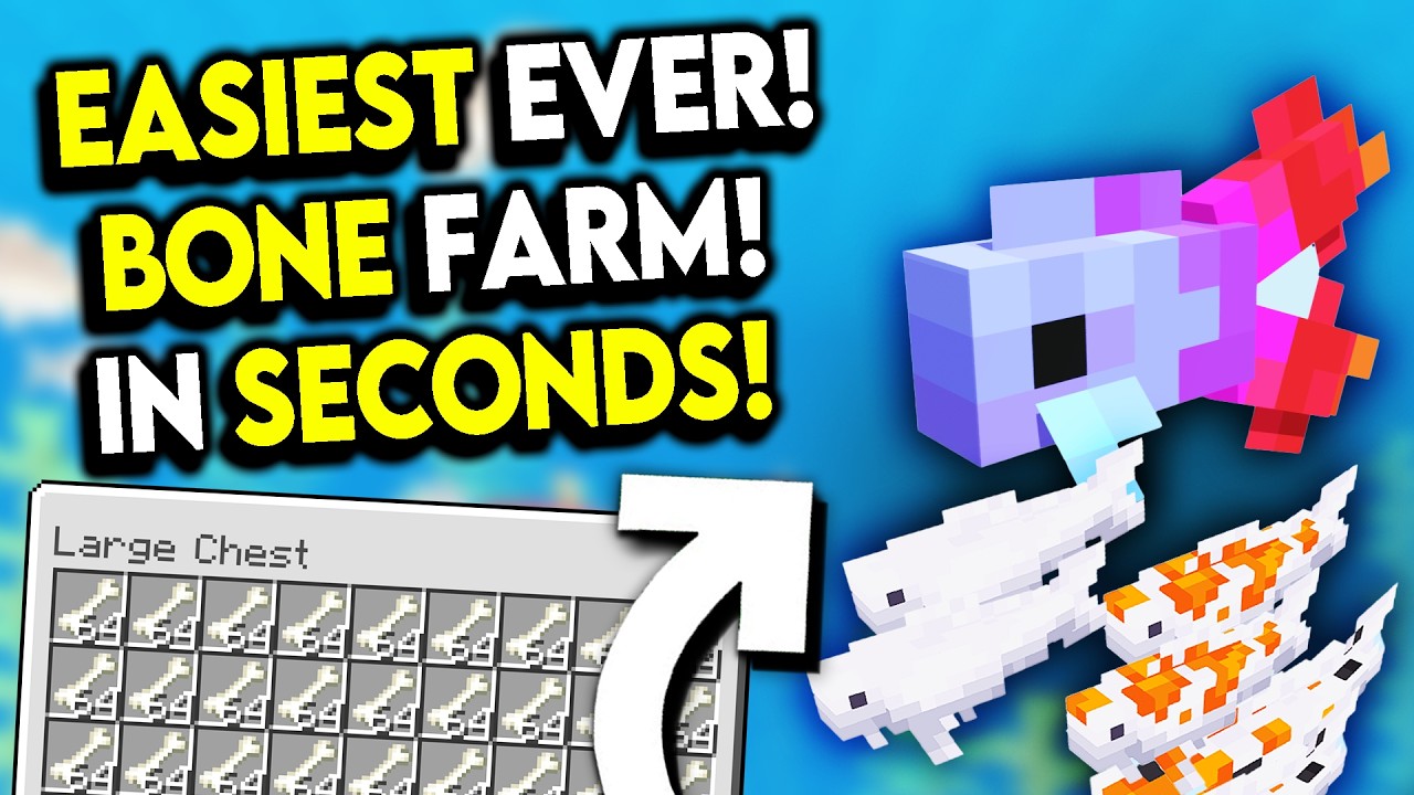 BEST NEW Bone Farm (Minecraft Bedrock +1.21) - EASY! - YouTube