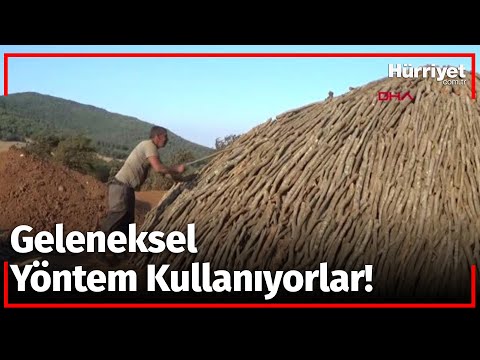 Geleneksel Yöntemlerle Mangal Kömürü Üretiyorlar!