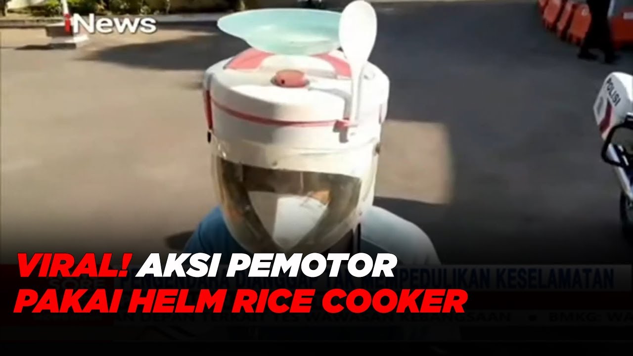 Pakai Helm Rice Cooker, Pemotor di Jatim Diamankan Polisi - iNews Sore ...