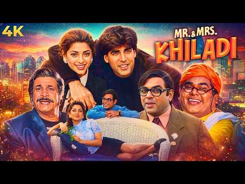 Akshay Kumar 90s Bollywood Comedy MR & MRS KHILADI 1997 Hindi Full Movie 4K |Kader Khan, Juhi Chawla