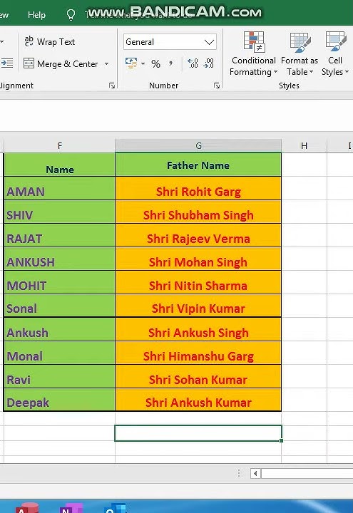 #shorts | how to add Shri word before father name ms excel - YouTube