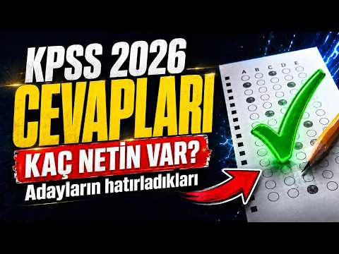 KPSS 2026 Cevapları! 🔥 Sen Ne İşaretledin? | Kaç Netin Var?